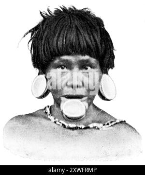 American peoples. Portrait of Aimore woman Stock Photo - Alamy