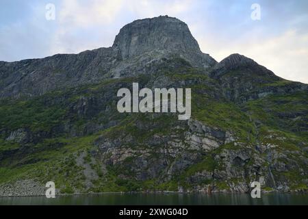 View of the Hornelen-a mountain in the municipality of Bremanger ...