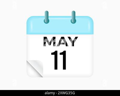 May 11 - calendar and Time planner. Daily Calendar Icon reminder ...