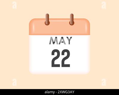 May 22 - calendar and Time planner. Daily Calendar Icon reminder ...