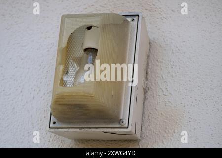 broken casing on outdoor lightbulb Stock Photo - Alamy