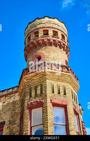 Low angle view of building of a medieval village in Italy. Beautiful ...