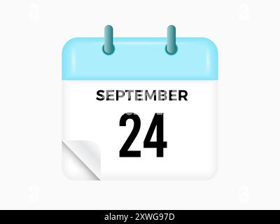 September 24 - calendar and Time planner. Daily Calendar Icon reminder ...