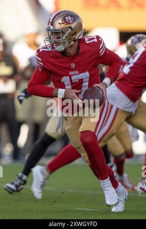 San Francisco 49ers quarterback Brandon Allen (17) warms up against the ...