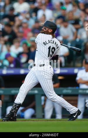 DENVER, CO - AUGUST 16: Colorado Rockies Designated hitter Charlie ...