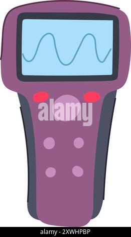 testing oscillograph cartoon vector illustration Stock Vector Image ...