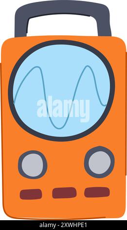 measurement oscillograph cartoon vector illustration Stock Vector Image ...