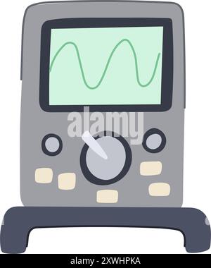 testing oscillograph cartoon vector illustration Stock Vector Image ...
