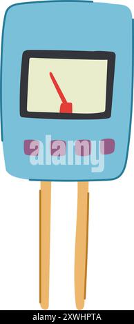 alkalinity ph meter cartoon vector illustration Stock Vector Image ...