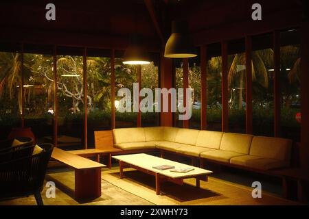 Nusa Dua, Bali, Indonesia - August 19, 2024 : A garden pond in a patio ...