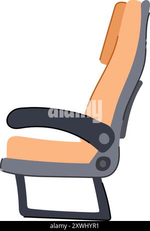 legroom seat airplane cartoon vector illustration Stock Vector Image ...