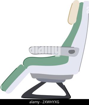 legroom seat airplane cartoon vector illustration Stock Vector Image ...