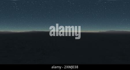 360° view of 360 degree starry night sky texture, night alien desert ...