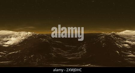 360° view of 360 degree starry night sky texture, night desert ...