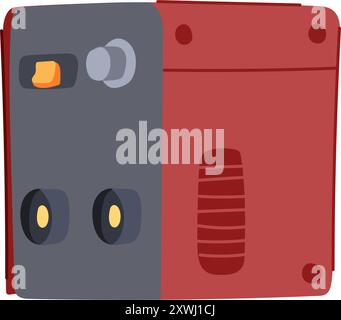 mig welding machine cartoon vector illustration Stock Vector Image ...