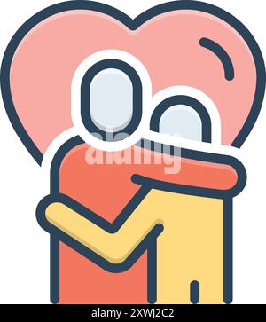 Icon for hug,lover, partner Stock Vector Image & Art - Alamy