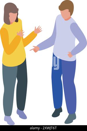 Illustration of a woman with an upset expression pointing her finger ...