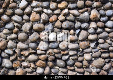 Flint Cobbles used to Construct a Wall, Suffolk Stock Photo - Alamy