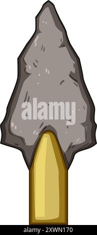 prehistoric arrowhead cartoon vector illustration Stock Vector Image ...