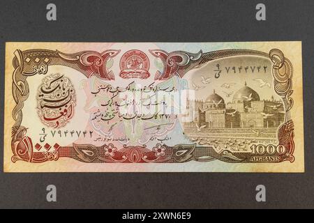 Afghanistan 1000 One Thousand Afghani Bank Note Stock Photo - Alamy