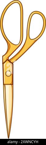 tool gold scissor cartoon vector illustration Stock Vector Image & Art ...