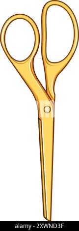 trim gold scissor cartoon vector illustration Stock Vector Image & Art ...