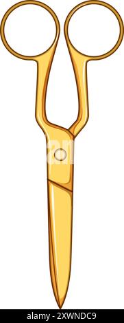 blade gold scissor cartoon vector illustration Stock Vector Image & Art ...