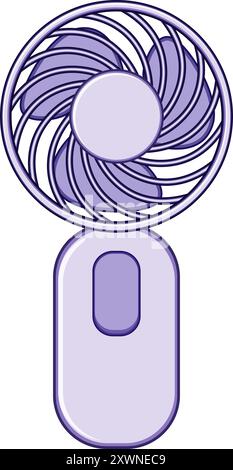 bladeless hand electric fan cartoon vector illustration Stock Vector ...
