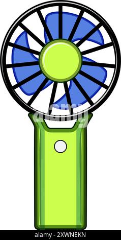 bladeless hand electric fan cartoon vector illustration Stock Vector ...