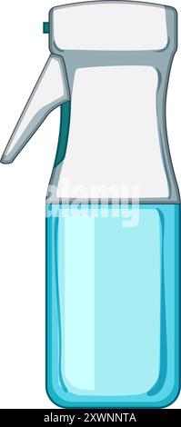 refillable spray bottle cartoon vector illustration Stock Vector Image ...
