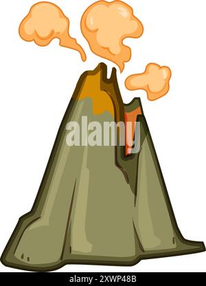 caldera volcano eruption cartoon vector illustration Stock Vector Image & Art - Alamy