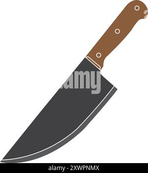 sturdy butcher knife vector illustration simple design Stock Vector ...