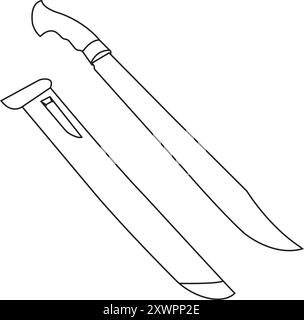 carved machete vector illustration symbol design Stock Vector Image ...