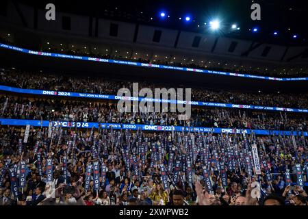 The crowd holds up signs that say “We Love Joe” as United States ...