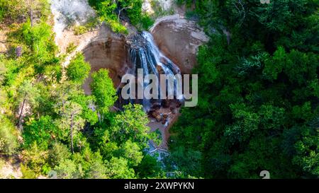 Aerial photograph of Smith Falls at Smith Falls State Park, near ...