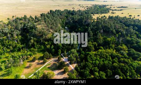 Aerial photograph of Smith Falls at Smith Falls State Park, near ...