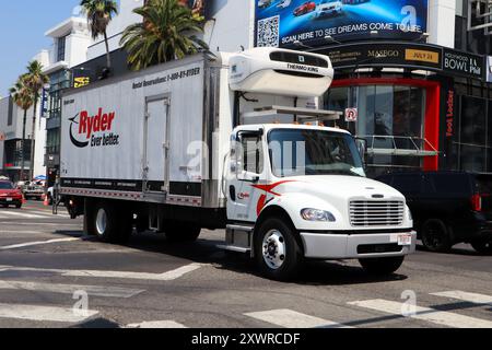 RYDER Truck on Hollywood Boulevard Walk of Fame. Ryder is an American ...