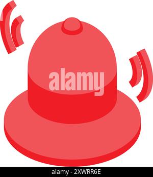 Notification bell about important event. Red and black bells with ...