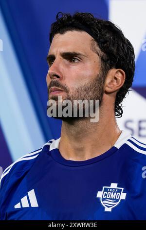 Patrick Cutrone of Como 1907 looks on during the Serie A Enilive match ...