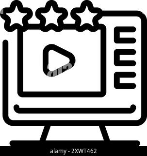 Desktop computer is displaying a five star rating system, showing ...