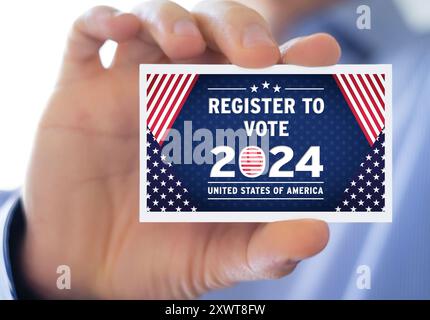Register to Vote - Business card message Stock Photo - Alamy