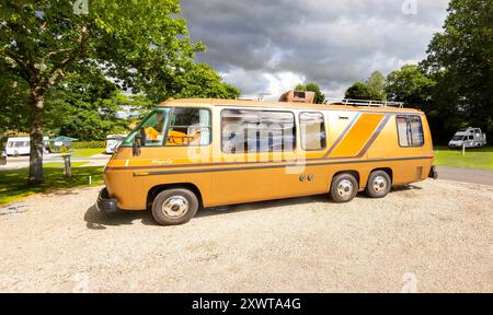 1970s gold GMC kingsley american motorhome campervan RV Stock Photo - Alamy