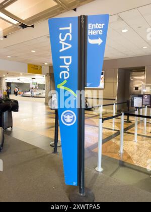TSA PreCheck Entrance at Denver International Airport Stock Photo - Alamy