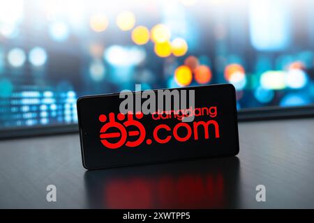 Paraguay. 20th Aug, 2024. In this photo illustration, the Shopee logo ...