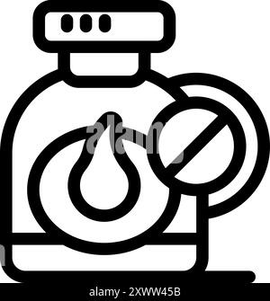 No flammable materials icon simple flat vector symbol outline ...