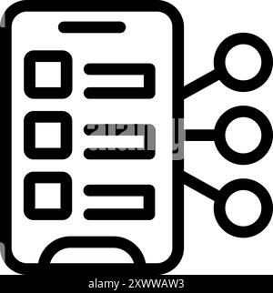 Modern smartphone is displaying a to do list with checkboxes and ...