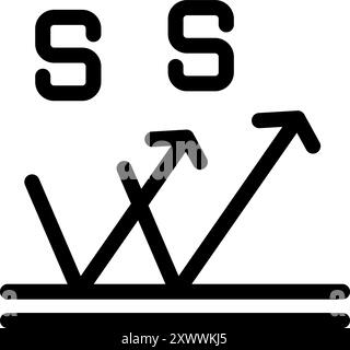 Specular reflection diagram. Scientific vector illustration isolated on ...