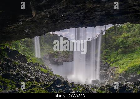 K50 waterfall scene in Kon Tum province, Vietnam Stock Photo - Alamy