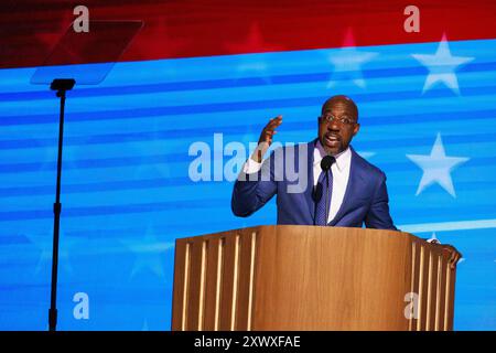 Sen. Raphael Warnock (D-Ga.) speaks during a press conference at the U ...