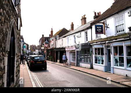 hythe town shopping high street,kent,uk Stock Photo - Alamy